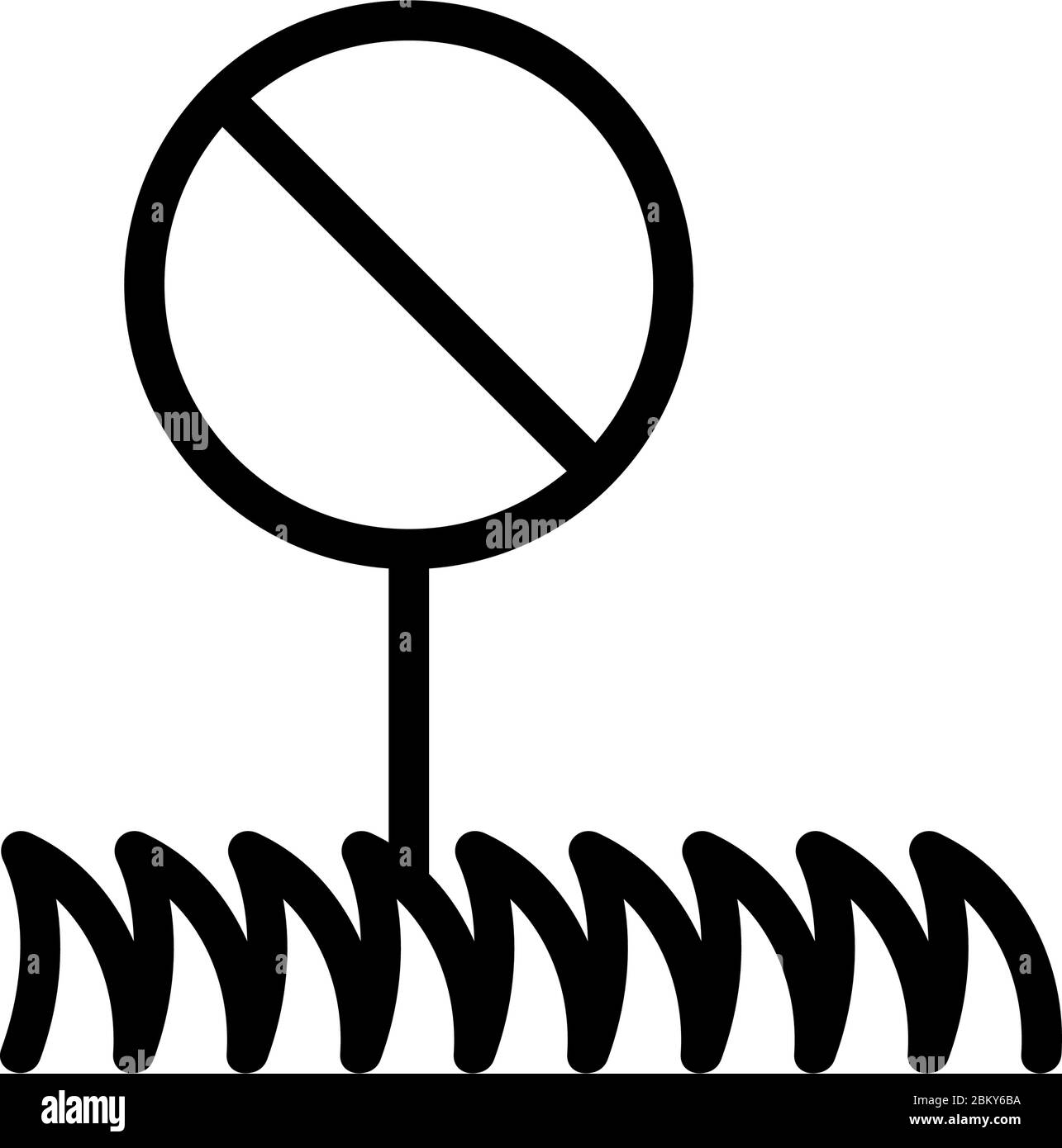 grass ban icon vector outline illustration Stock Vector Image & Art - Alamy