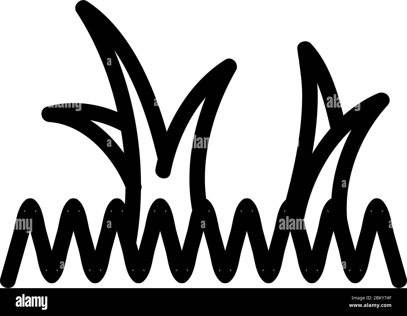 grass and bluegrass icon vector outline illustration Stock Vector Image ...