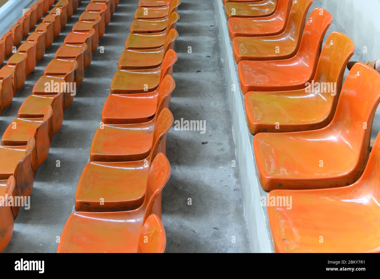 Stadium seating orange hi-res stock photography and images - Alamy