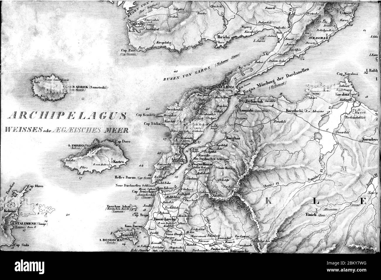 Imbris 1829 year map Stock Photo - Alamy