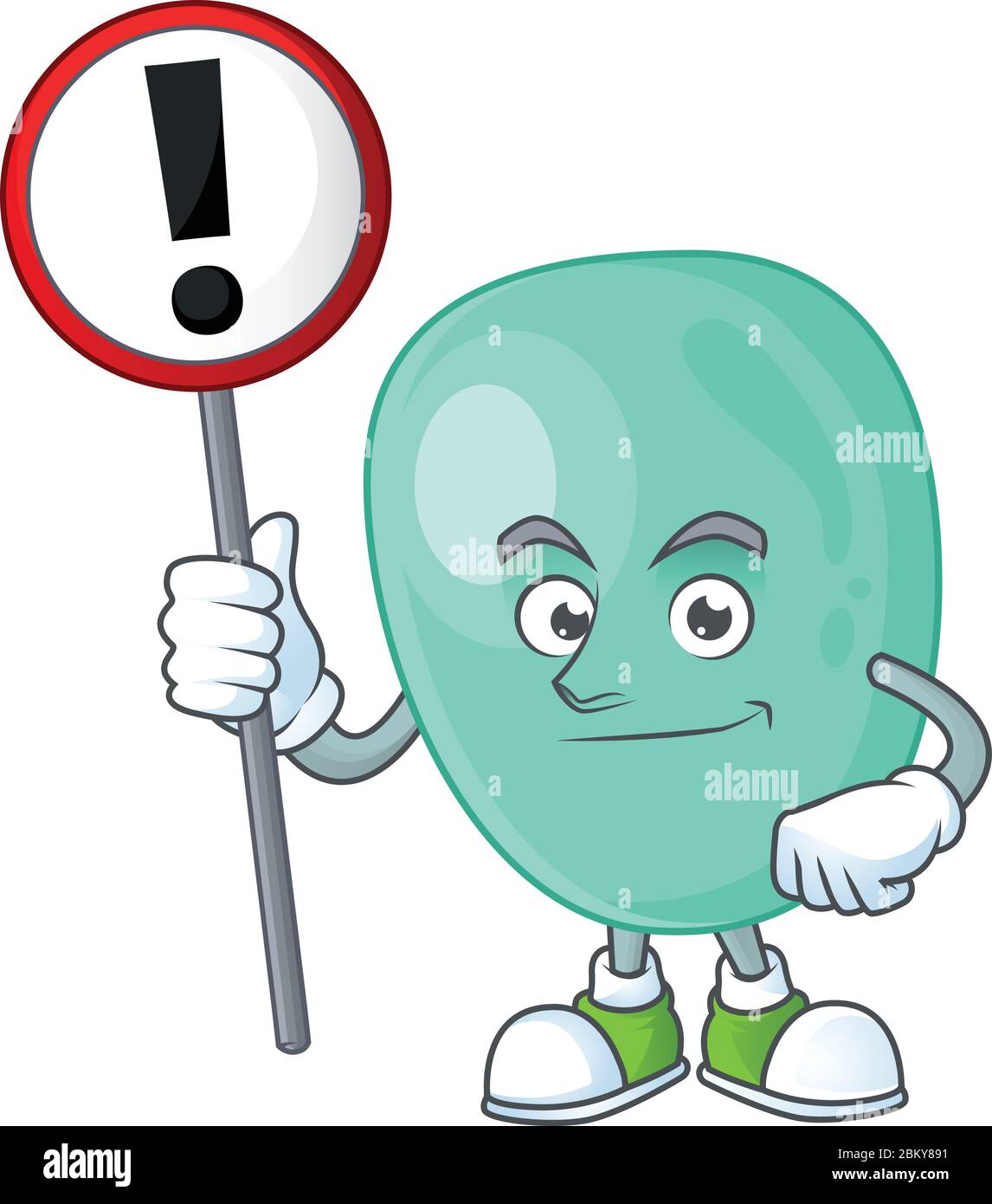 A picture of staphylococcus aureus cartoon character concept holding a ...
