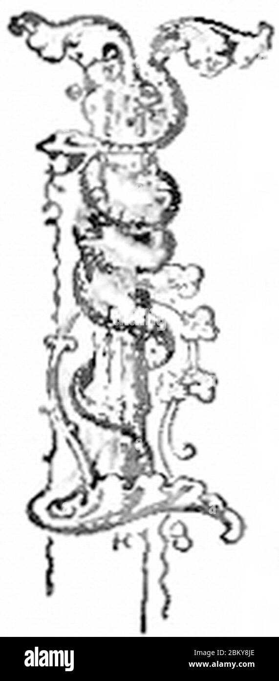 Ornate letter Black and White Stock Photos & Images - Alamy