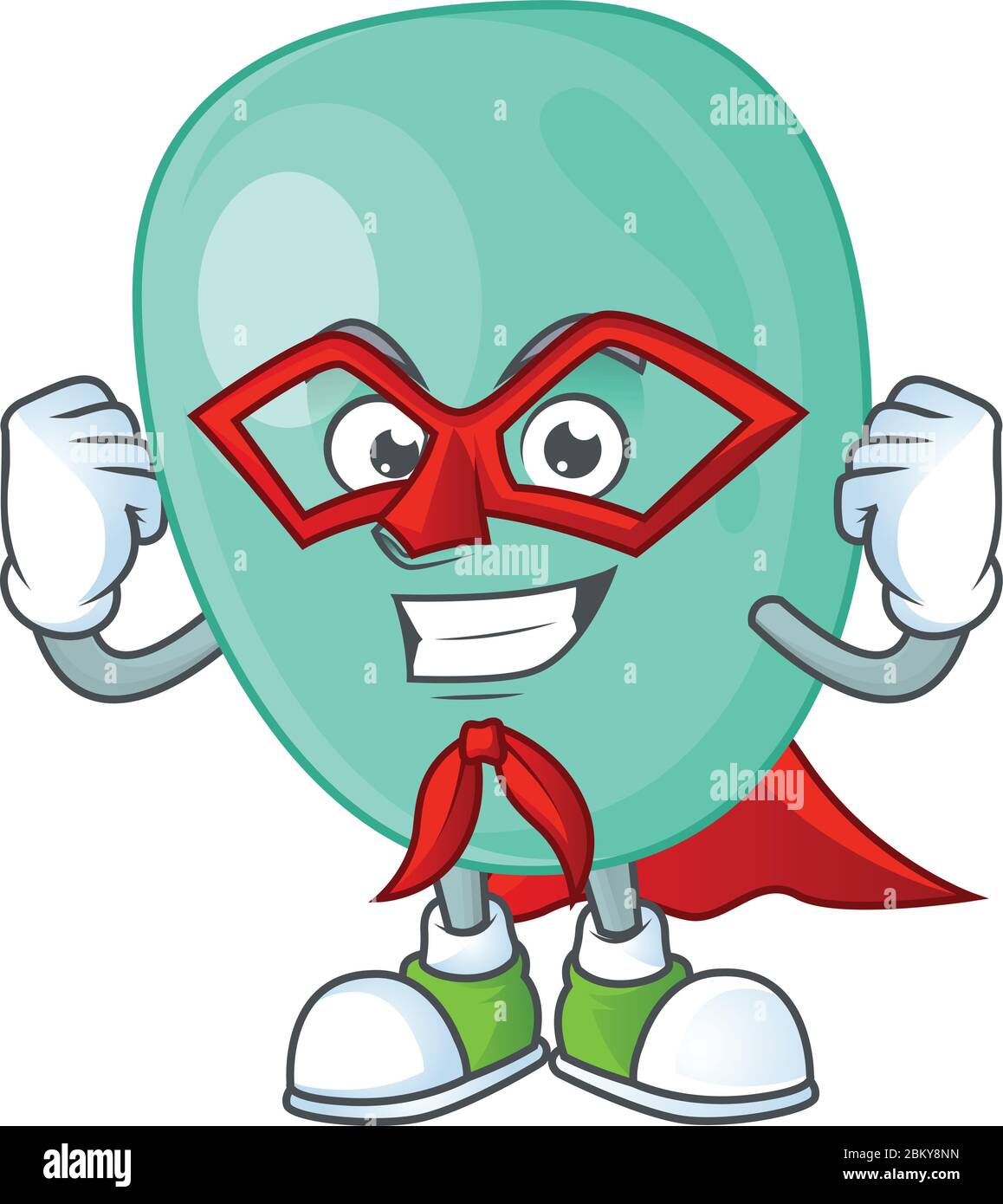Staphylococcus aureus cartoon design concept dressed as Super hero ...