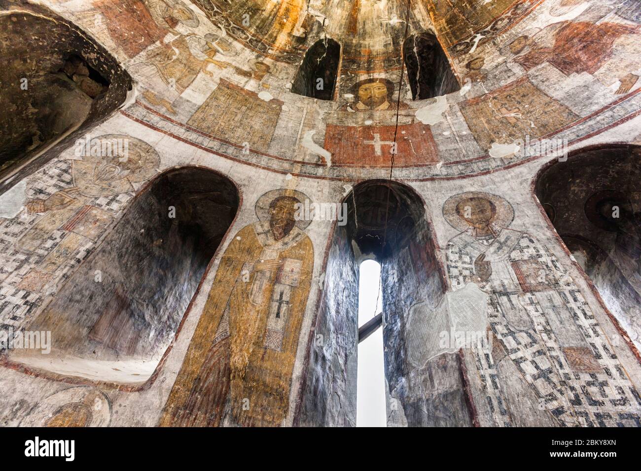 Interior and mural paintings of Kobayr Monastery, Armenian monastery ...