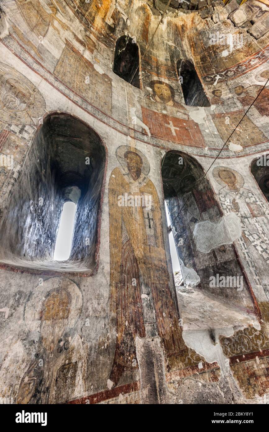 Interior and mural paintings of Kobayr Monastery, Armenian monastery ...