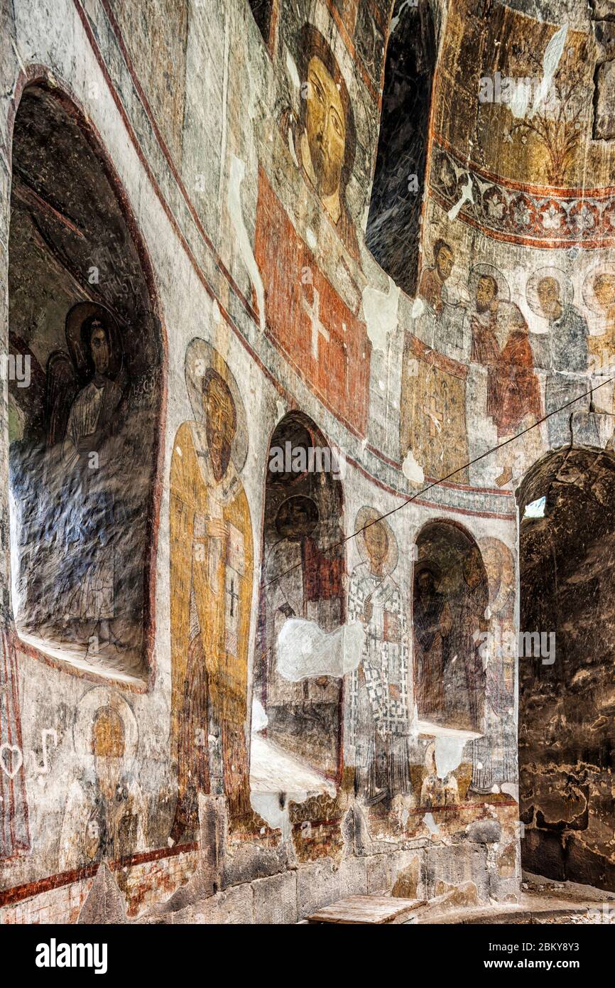Interior and mural paintings of Kobayr Monastery, Armenian monastery ...
