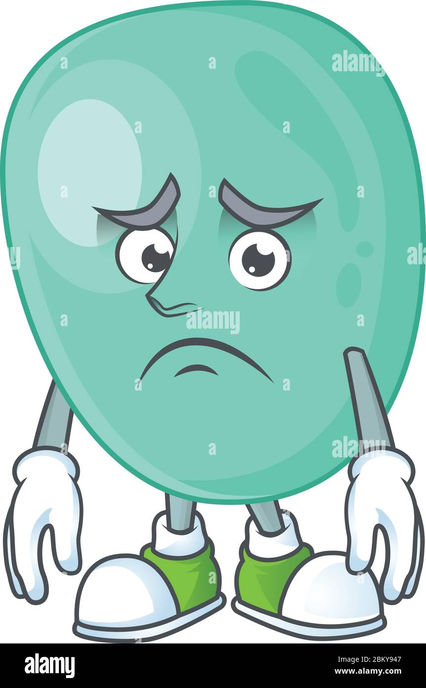 Cartoon picture of staphylococcus aureus with worried face Stock Vector ...