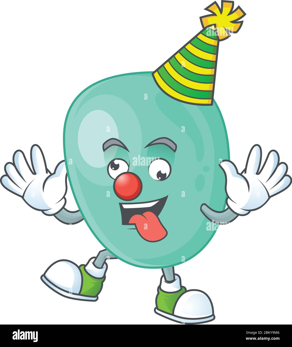 Amusing Clown staphylococcus aureus cartoon character mascot style ...