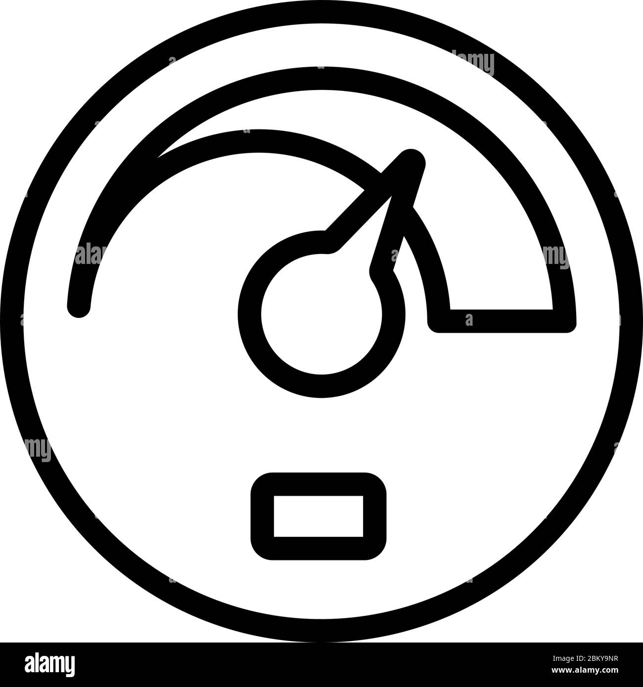 car speedometer icon vector outline illustration Stock Vector Image ...