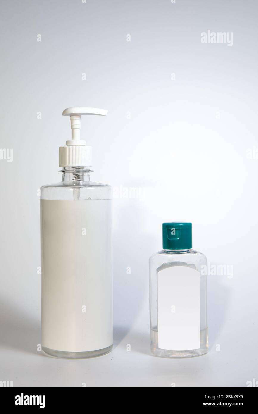 Alcohol Hand Sanitiser, Liquid Hand Wash Bottle Isolated on White ...