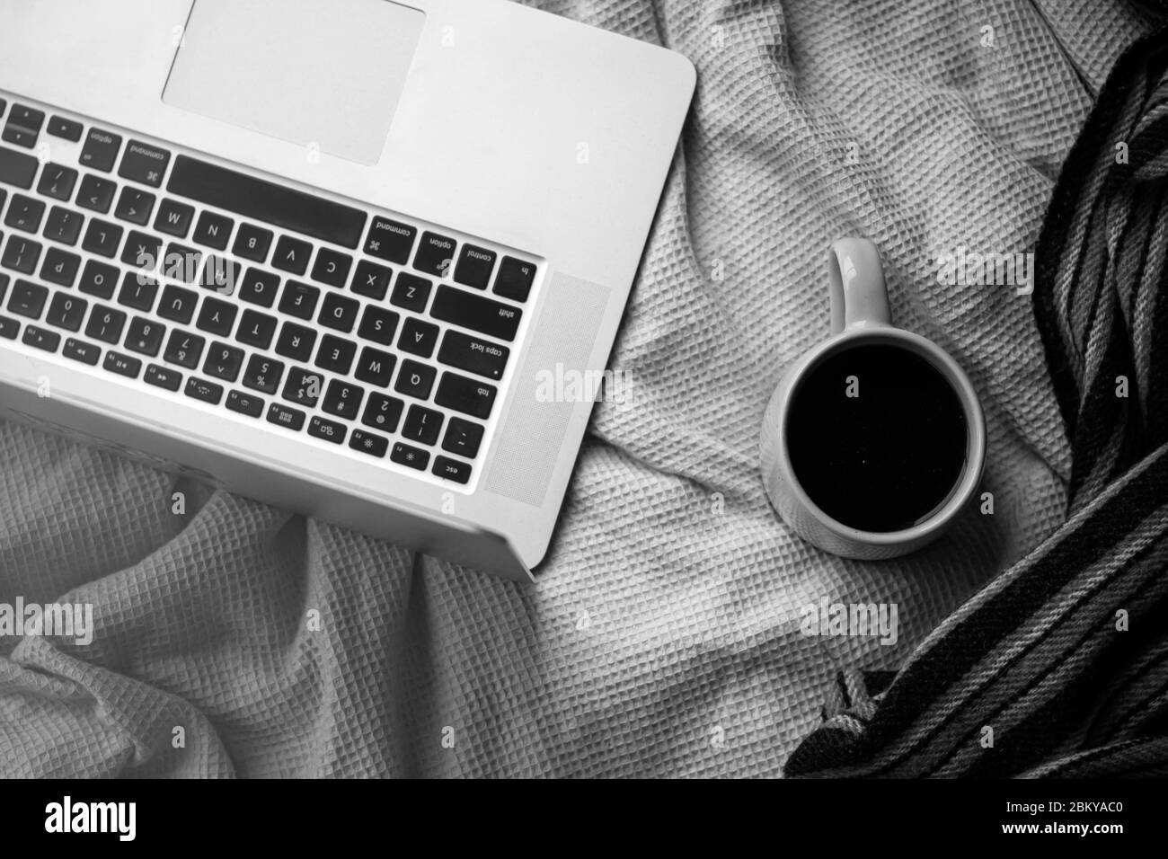 Working from home laptop Black and White Stock Photos & Images - Alamy