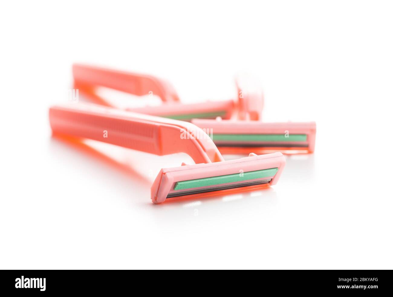 Pink lady shaver. Women razor isolated on white background Stock Photo ...