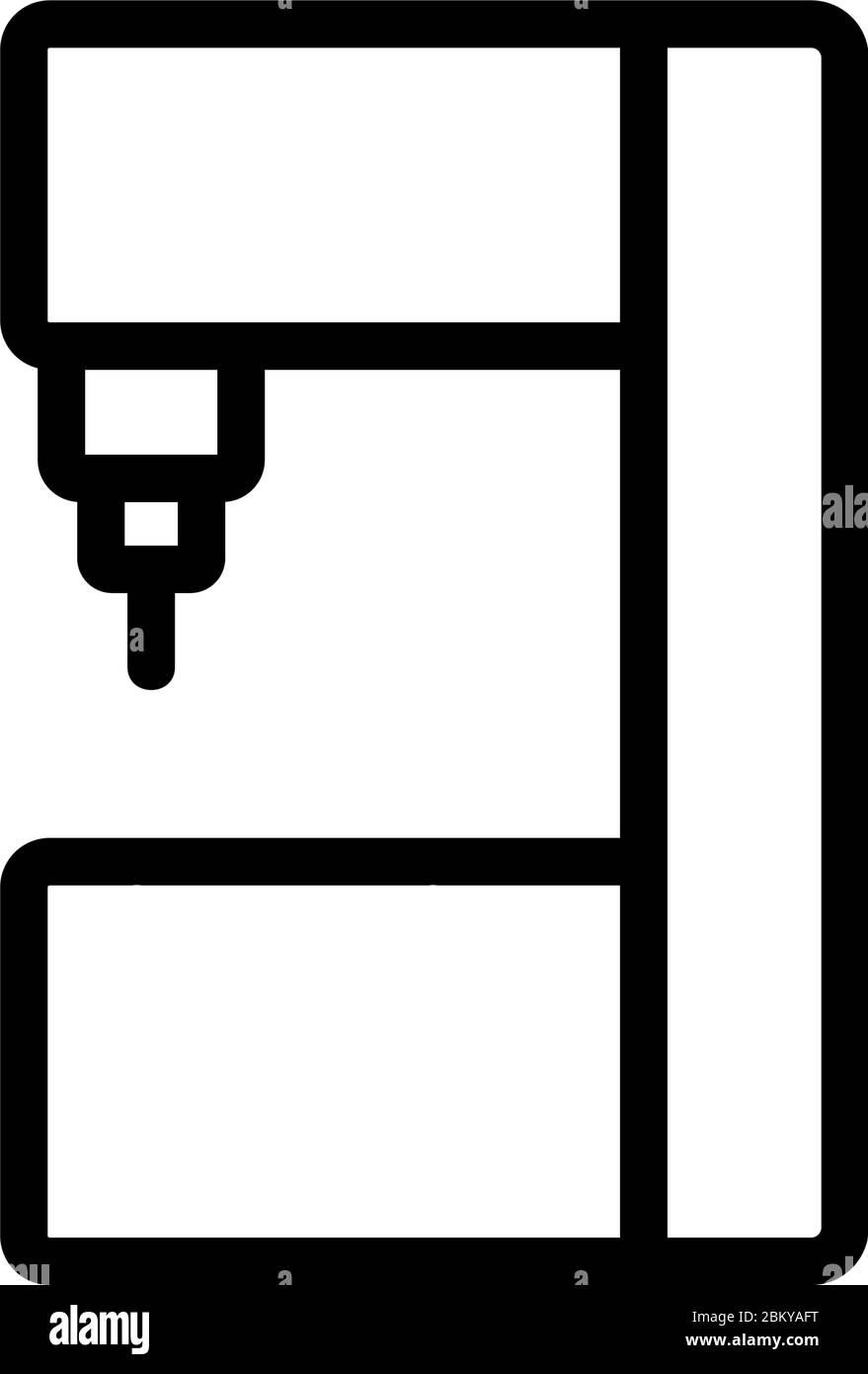 vertical drilling machine icon vector outline illustration Stock Vector Image & Art - Alamy