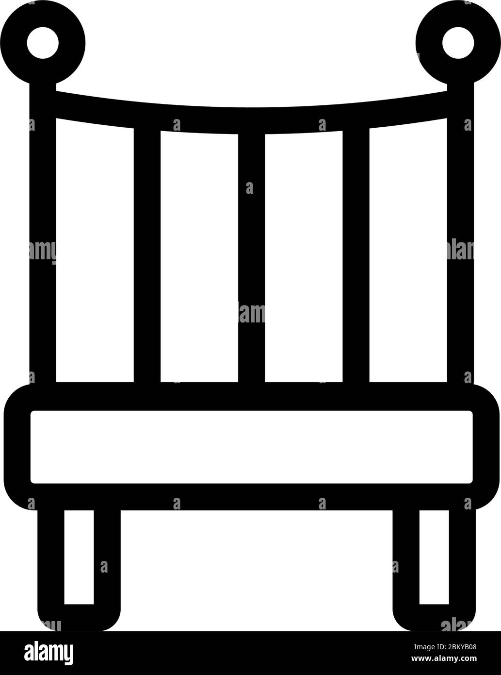 regular crib side view icon vector outline illustration Stock Vector ...