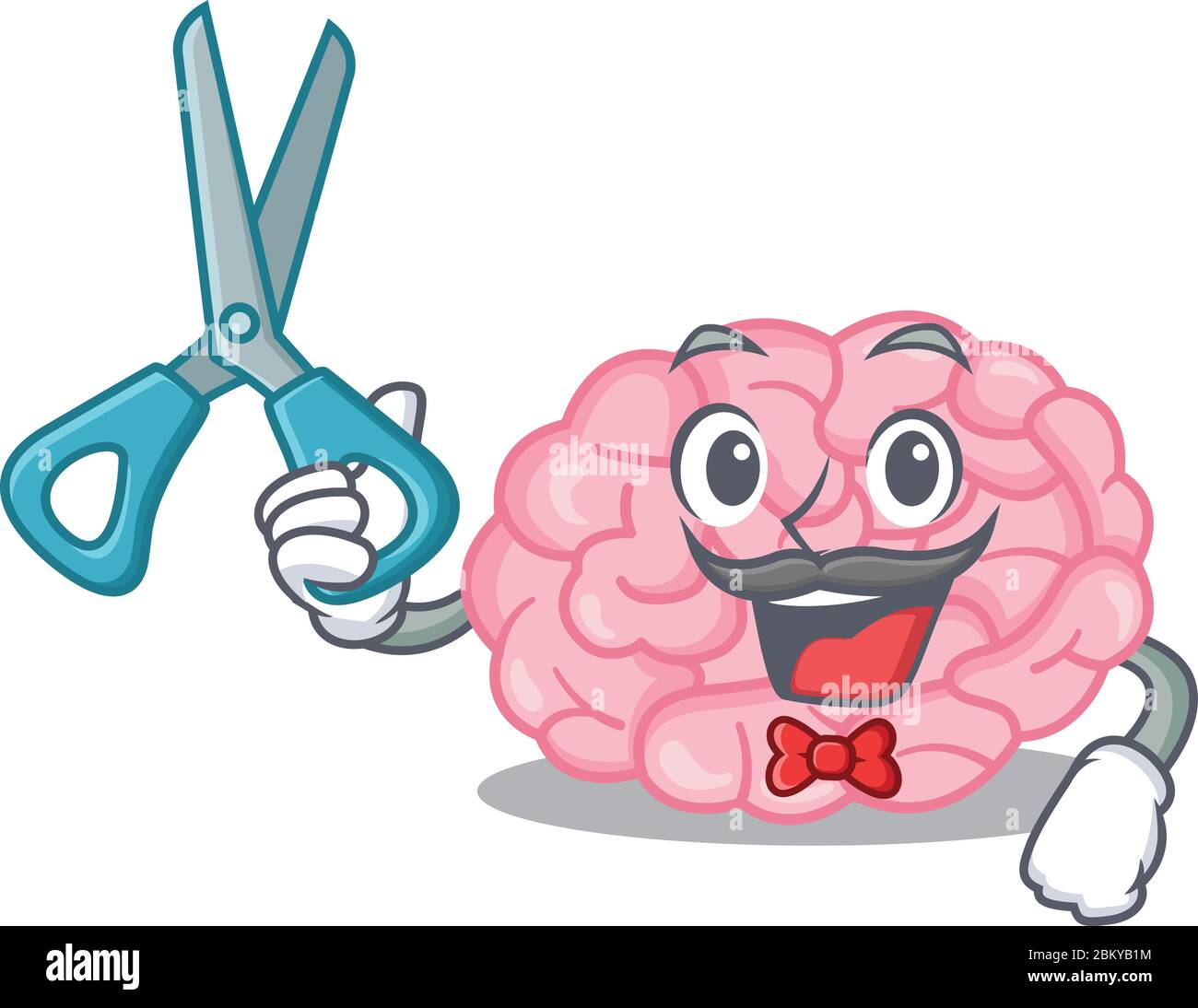 Sporty human brain cartoon character design with barber Stock Vector ...