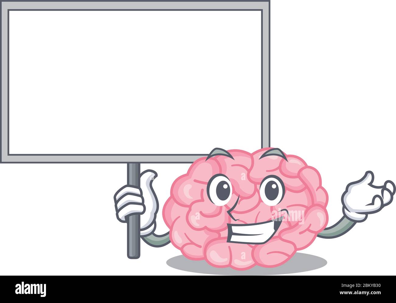 An icon of human brain mascot design style bring a board Stock Vector ...