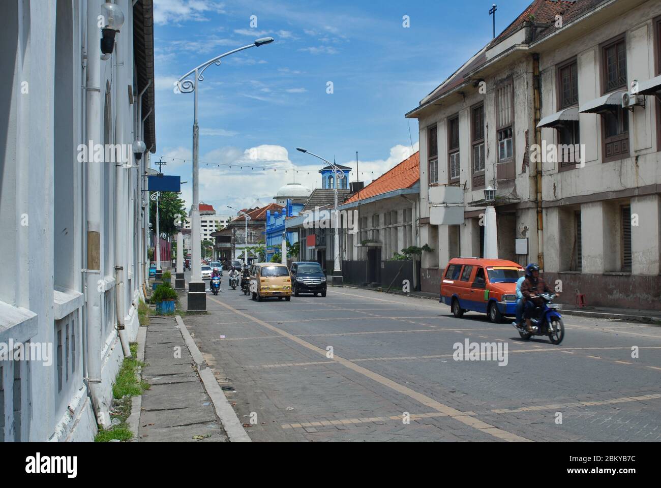 Street view in old town Semarang Stock Photo - Alamy