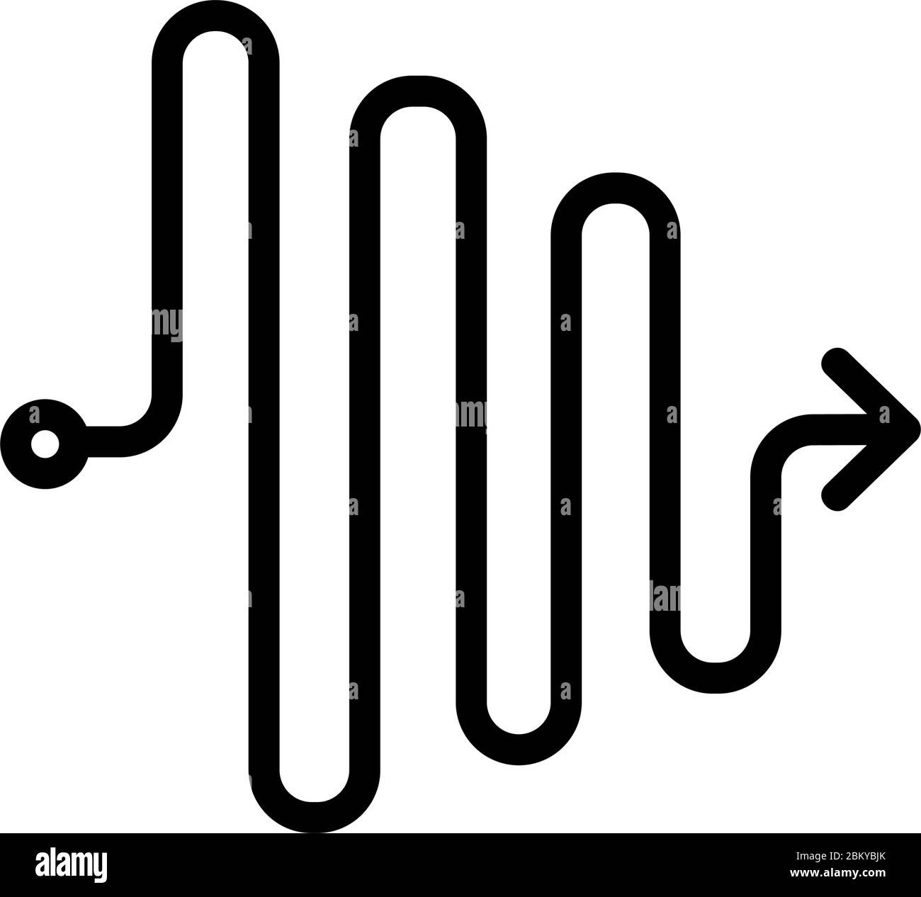 gradual reduction of chaos icon vector outline illustration Stock ...