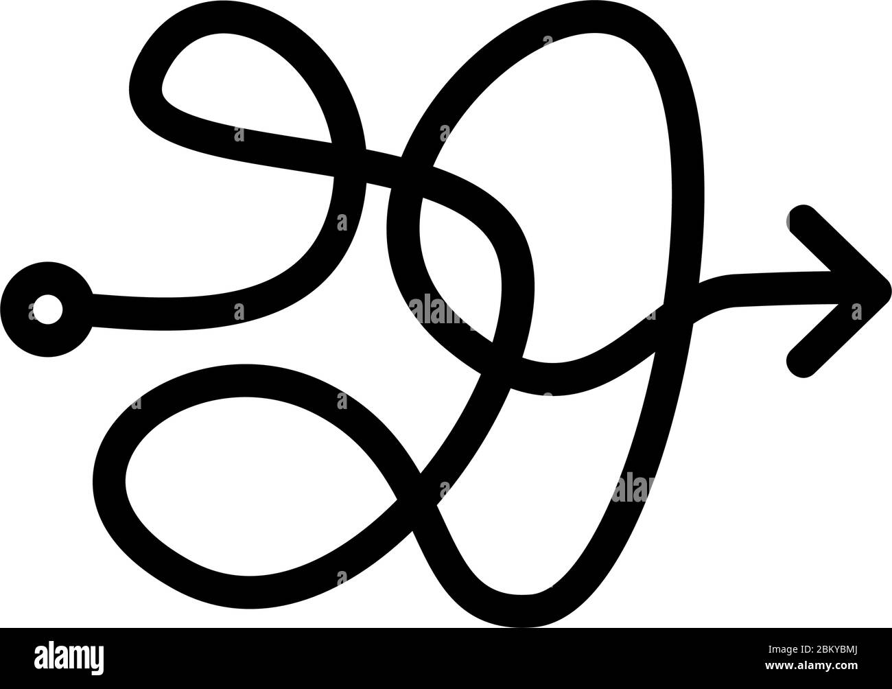arrow confusion icon vector outline illustration Stock Vector Image ...