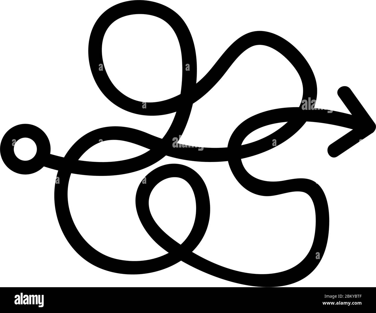 confusing movement direction icon vector outline illustration Stock ...