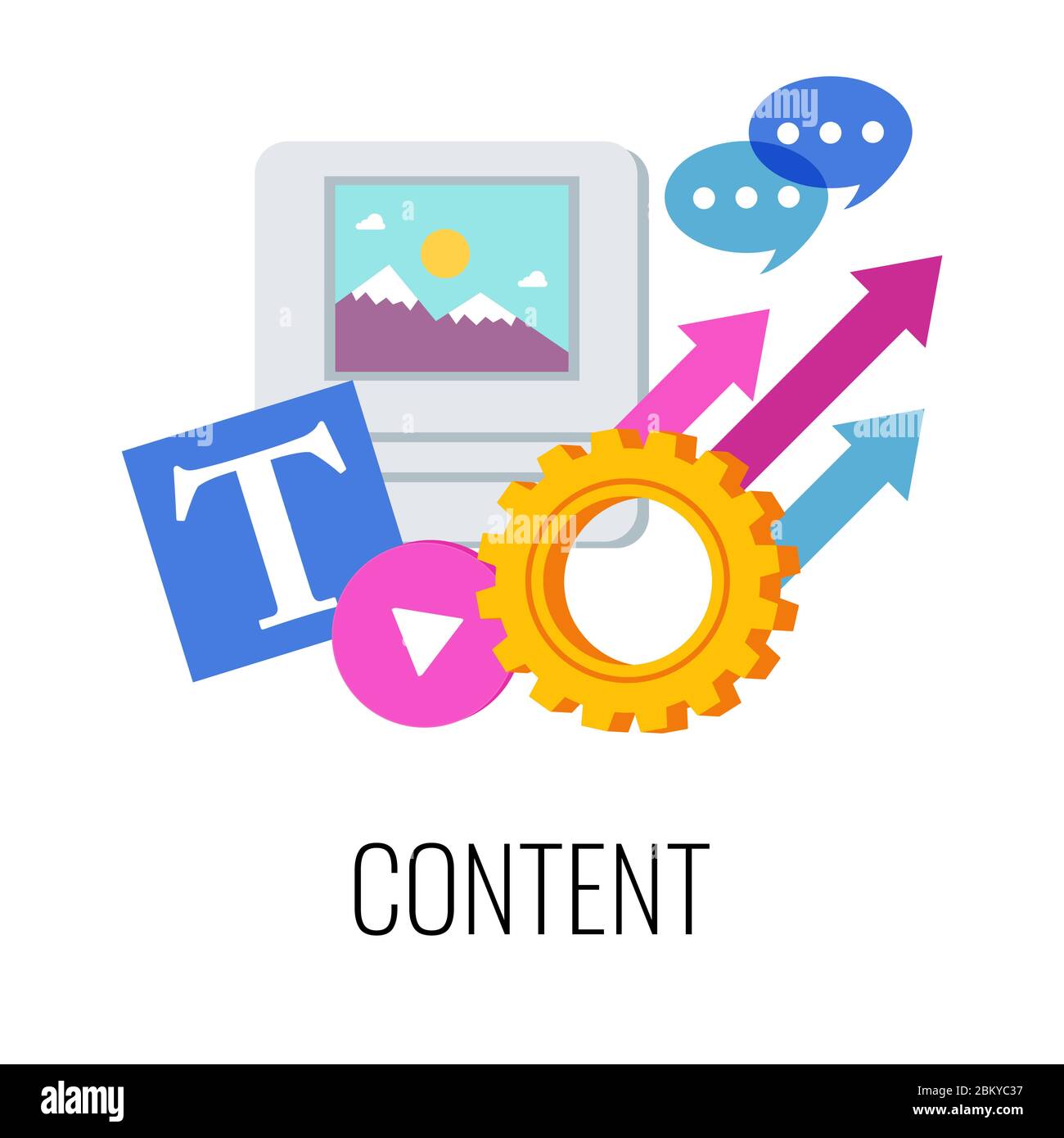 Content plan strategy banner Cut Out Stock Images & Pictures - Alamy