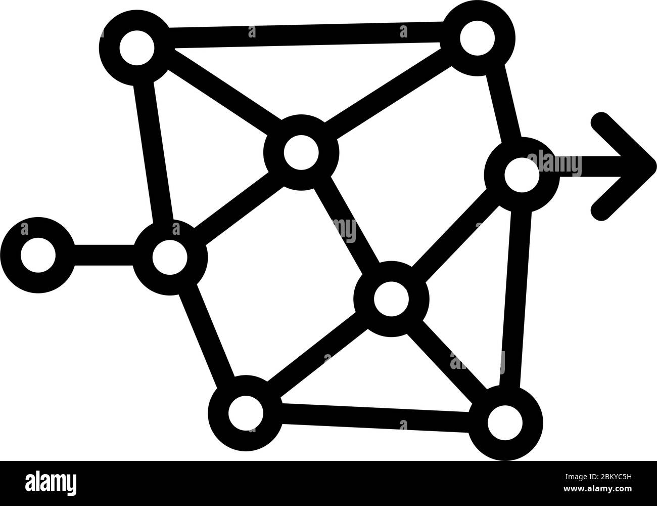 gradual route icon vector outline illustration Stock Vector Image & Art ...