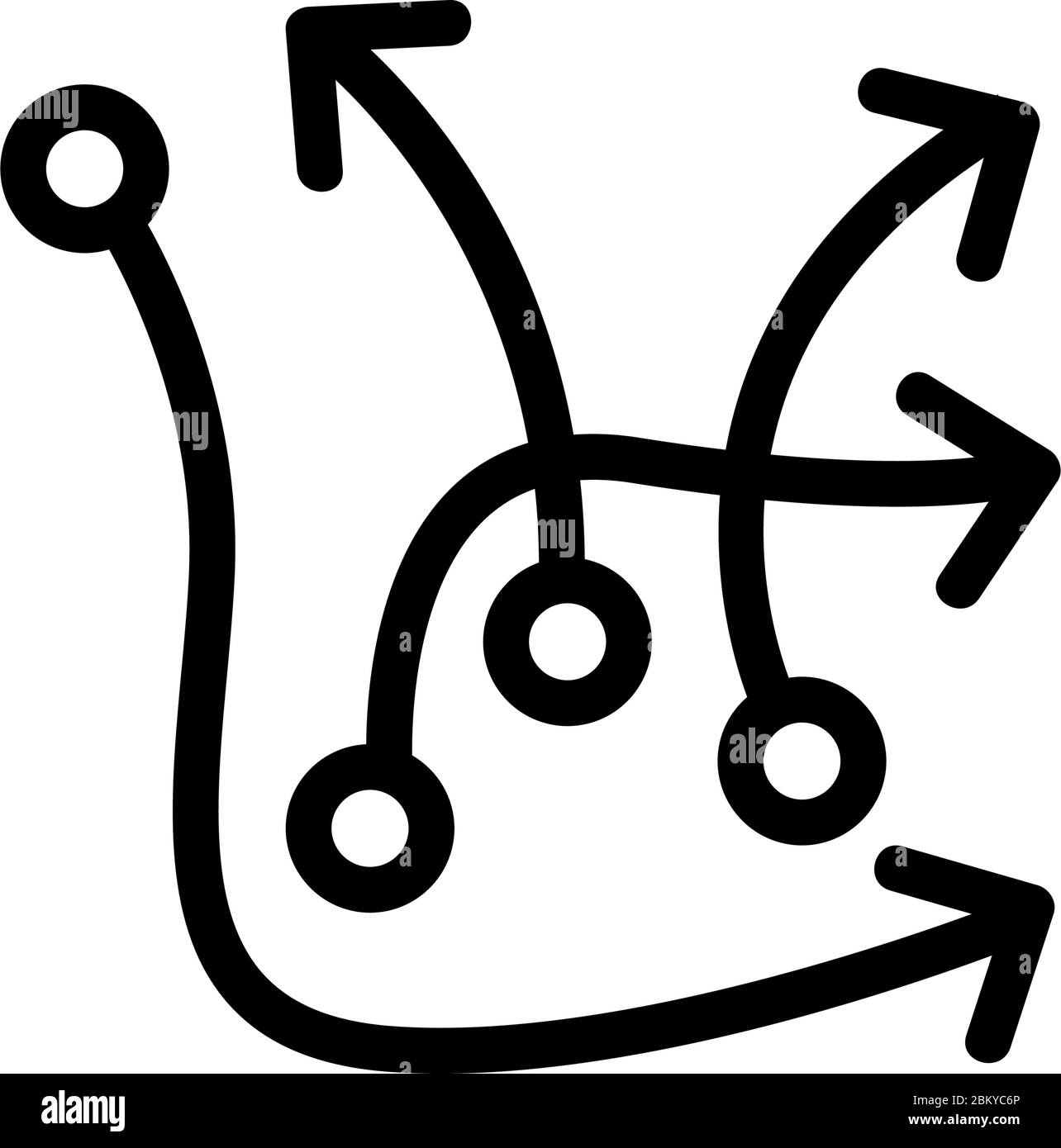 short arrows icon vector outline illustration Stock Vector Image & Art ...