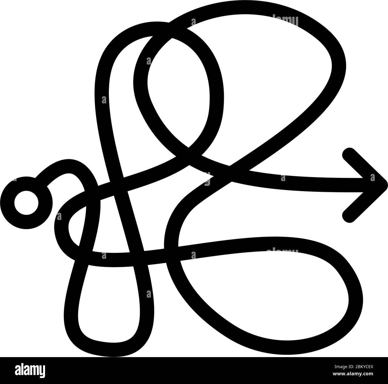 tangled knot icon vector outline illustration Stock Vector Image & Art ...