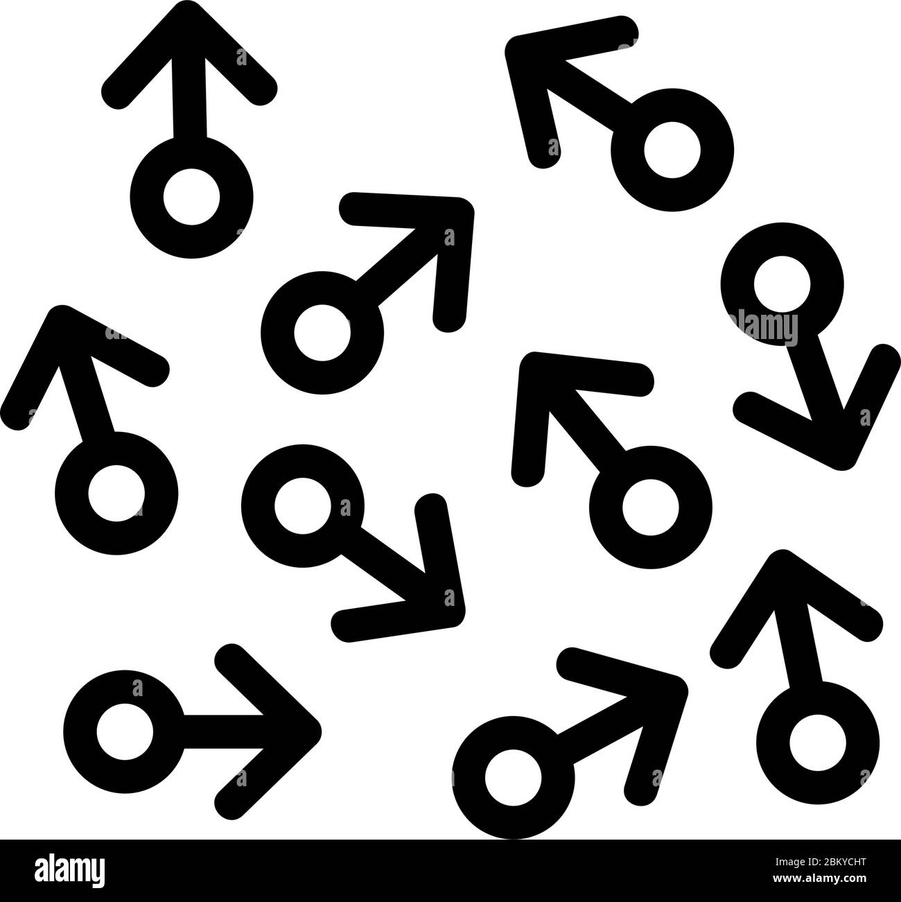 chaos shooter directions icon vector outline illustration Stock Vector ...