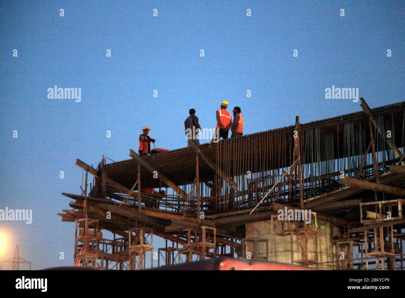 Construction Building, Interior Work, Workers under construction ...