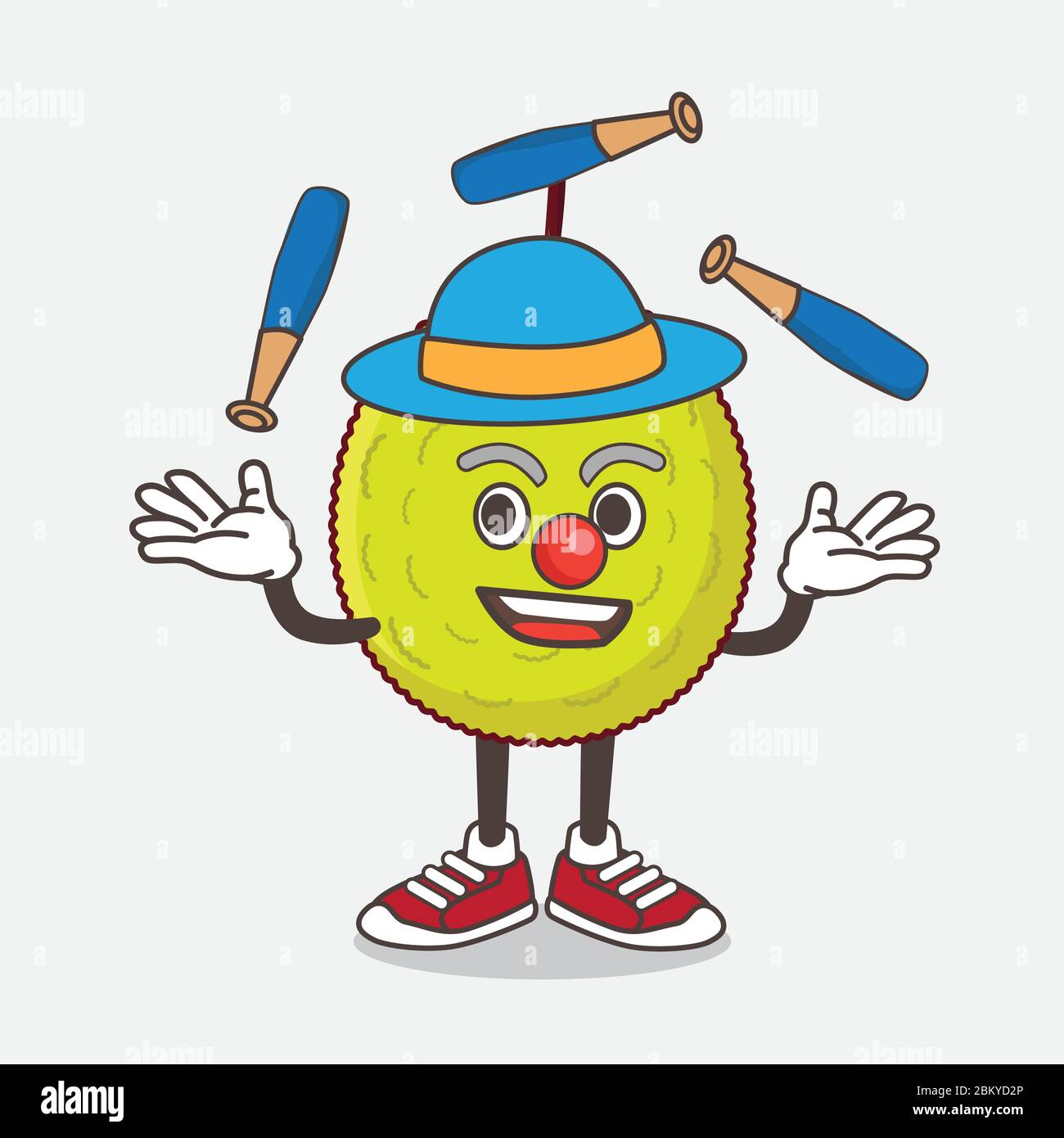 An illustration of Entawak Fruit cartoon mascot character play Juggling ...