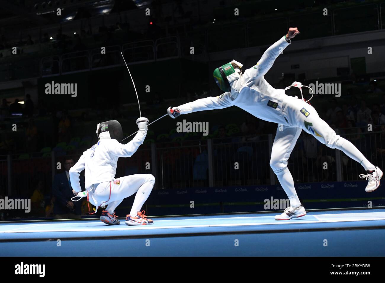 Fencing competition during the 2016 Olympic Games Stock Photo - Alamy