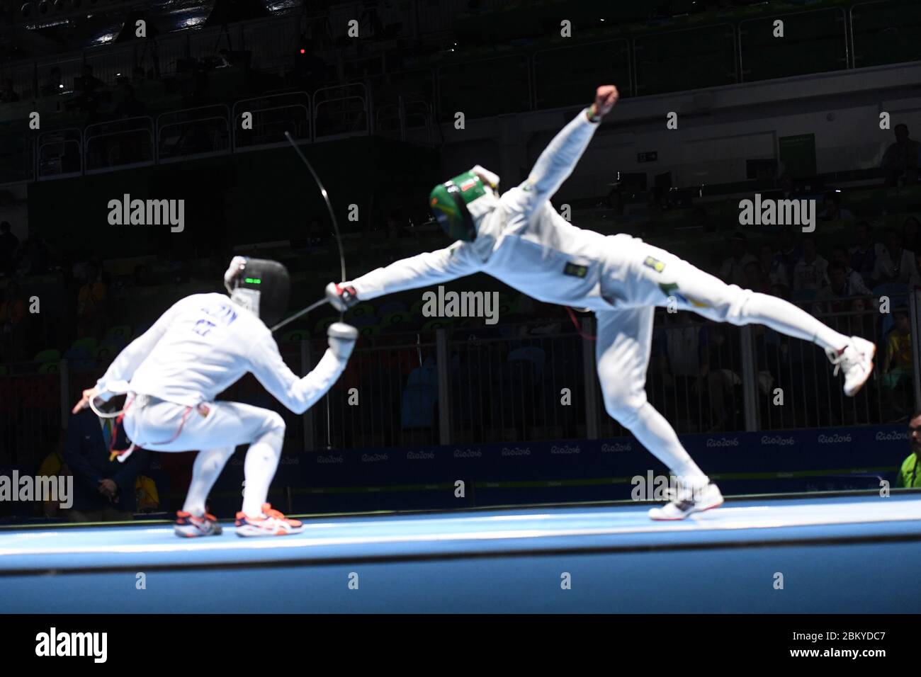 Fencing competition during the 2016 Olympic Games Stock Photo - Alamy