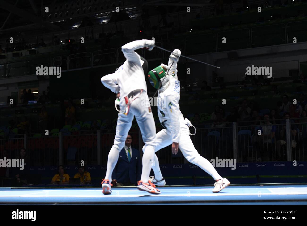 Fencing competition during the 2016 Olympic Games Stock Photo - Alamy
