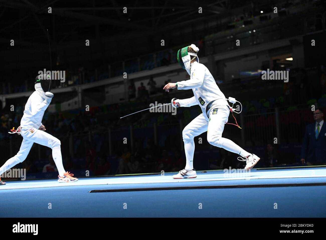 Fencing competition during the 2016 Olympic Games Stock Photo - Alamy