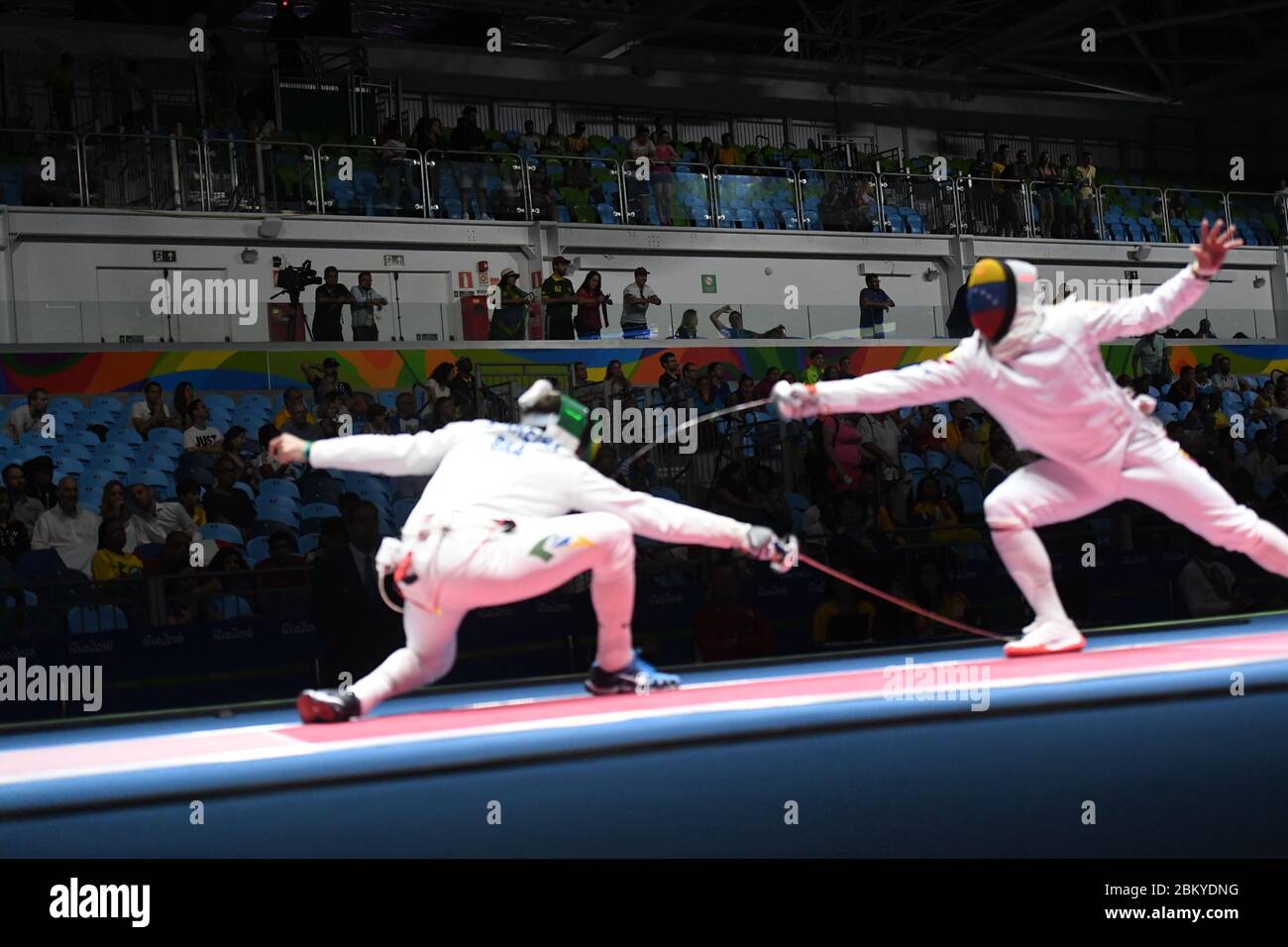 Fencing competition during the 2016 Olympic Games Stock Photo - Alamy