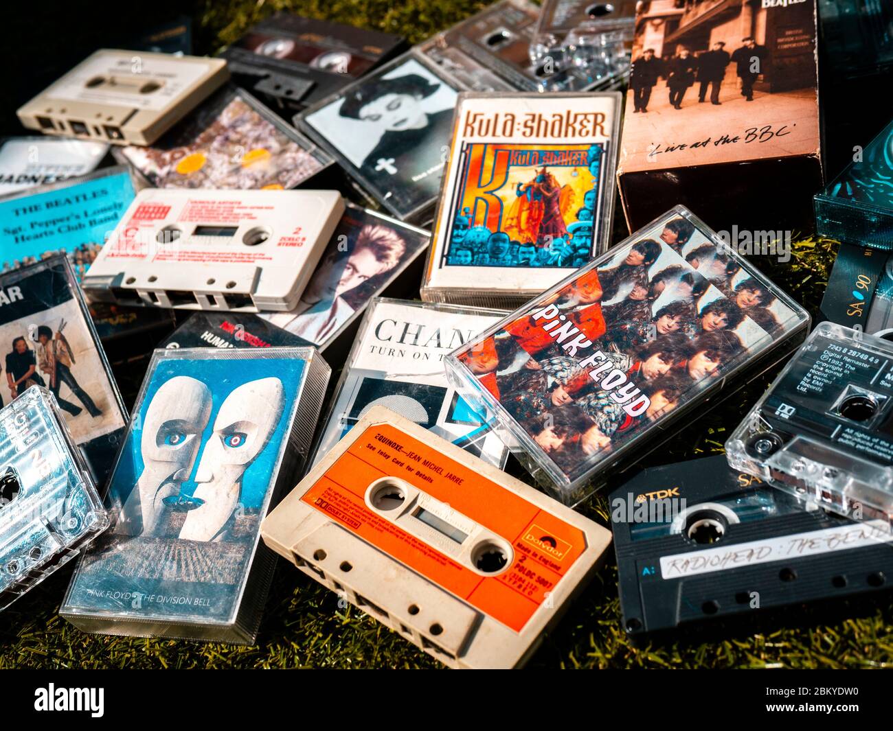 Selection of Popular Music on Audio Cassette Tape from the 1970s, 1980s ...