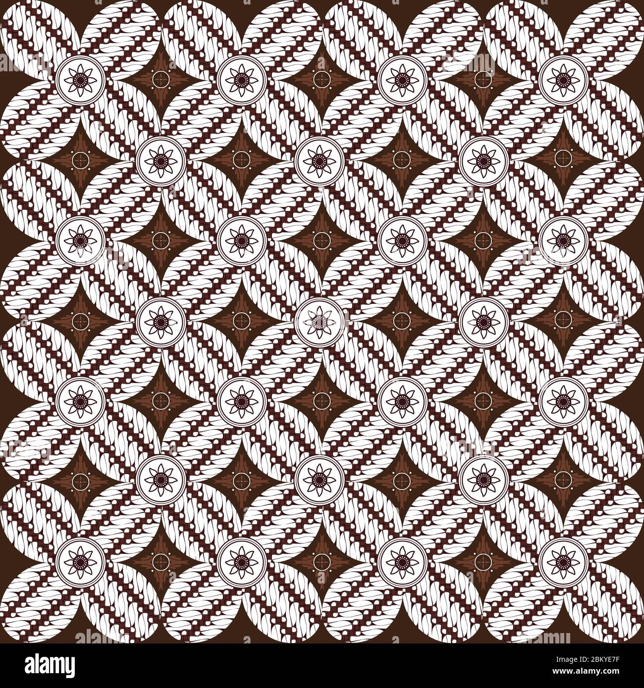 Modern soft white brown color design for Indonesian traditional batik ...