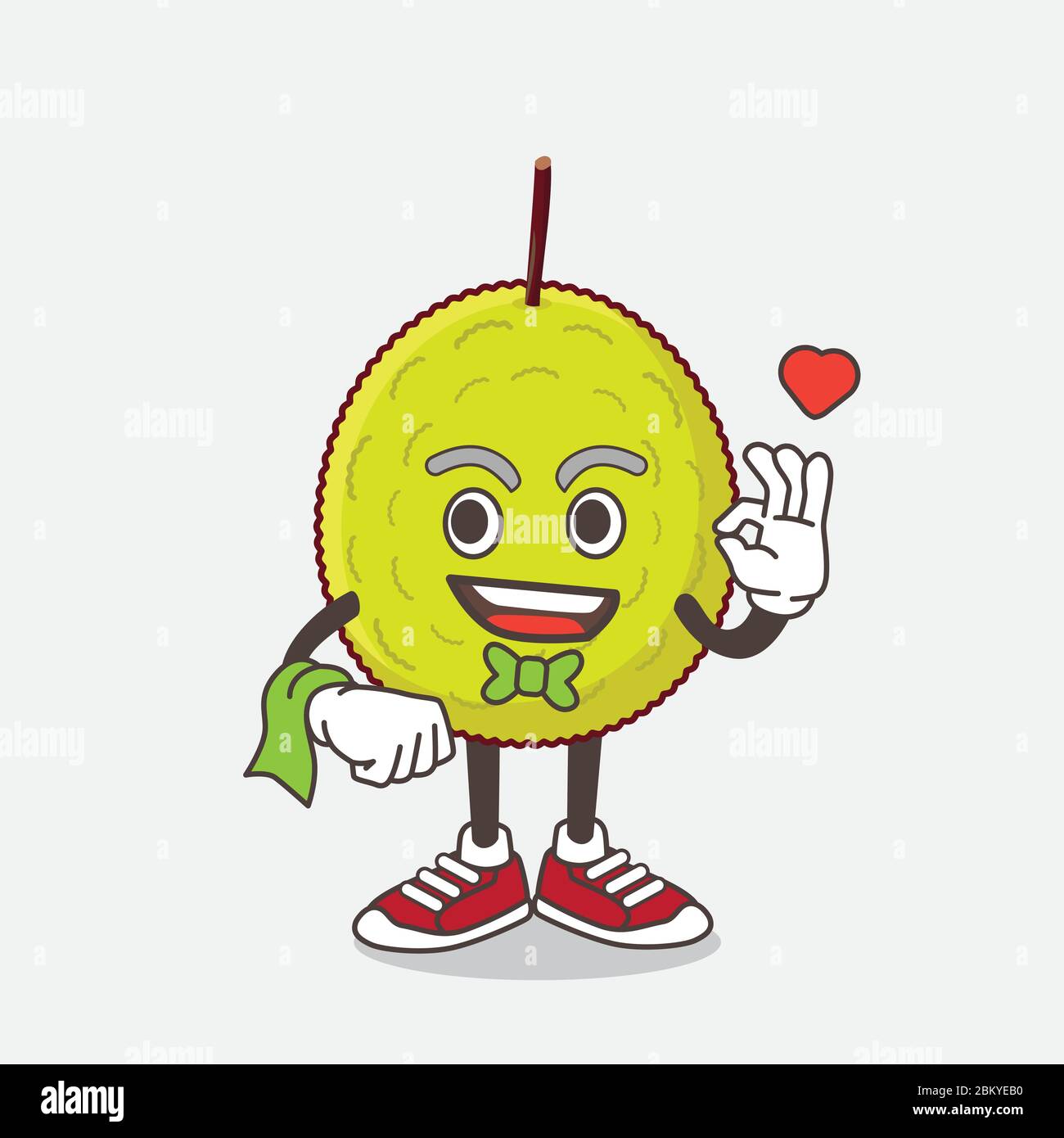 An illustration of Entawak Fruit cartoon mascot character working as a ...