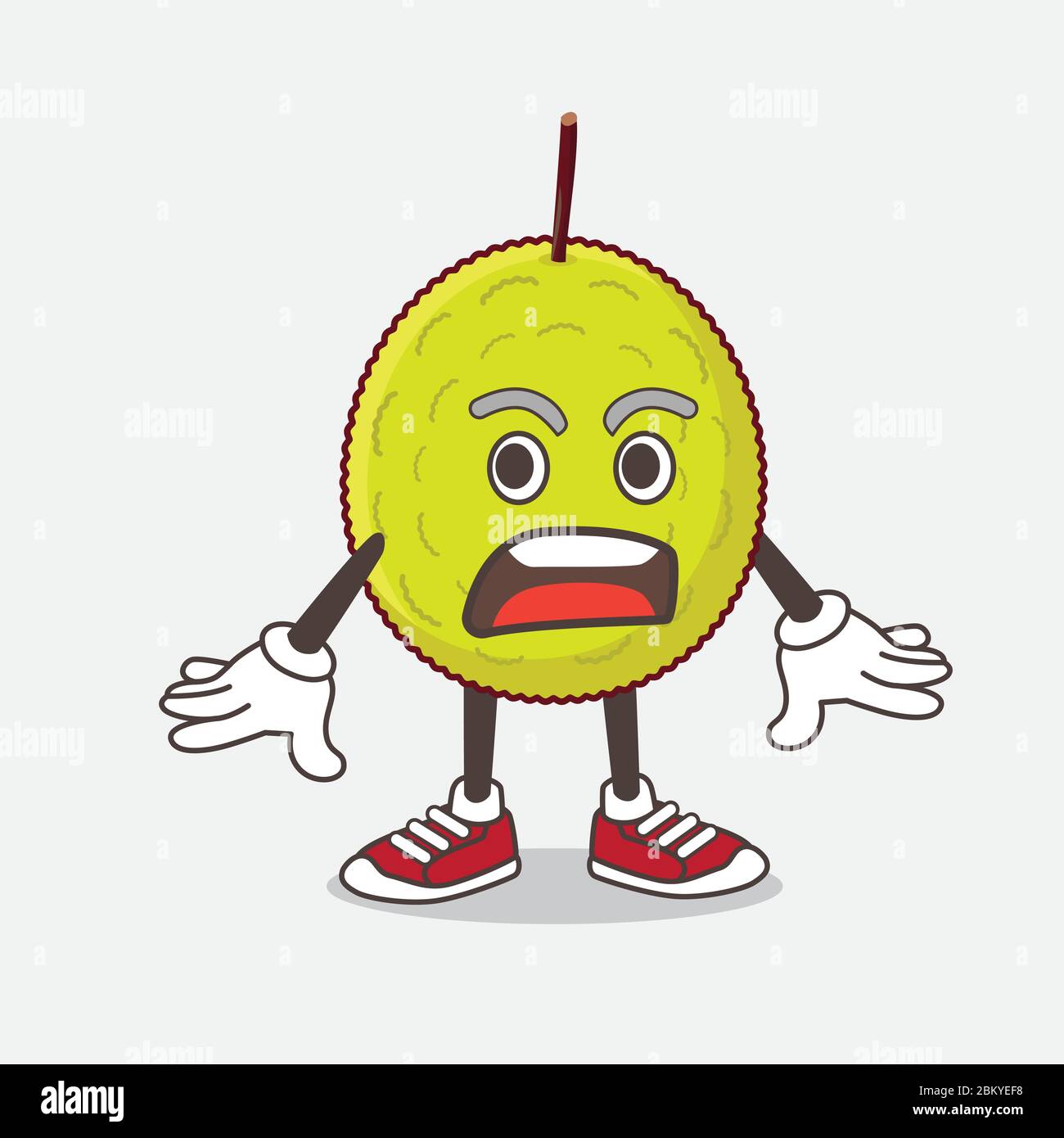 An illustration of Entawak Fruit cartoon mascot character with a ...
