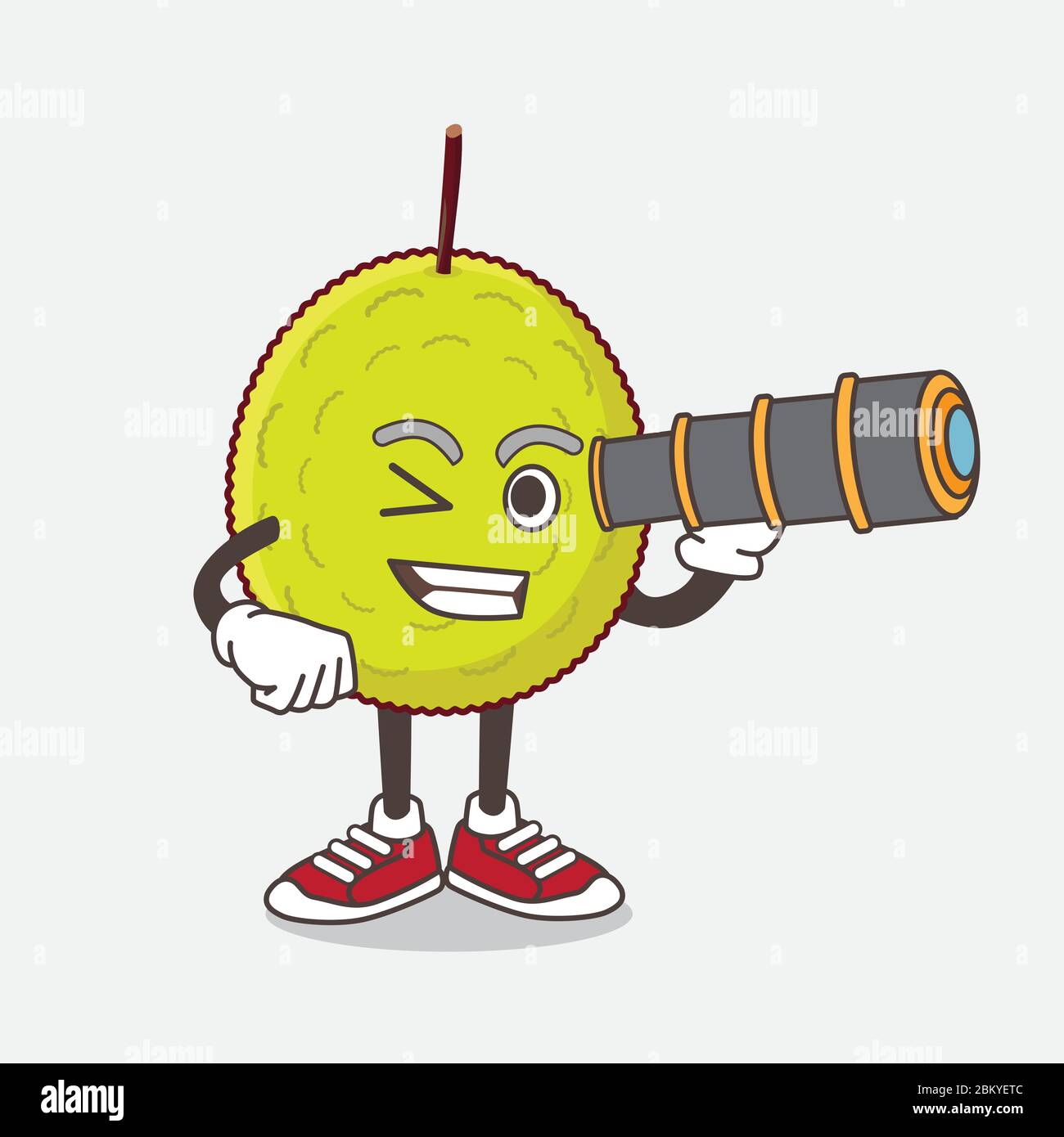An illustration of Entawak Fruit cartoon mascot character using a ...