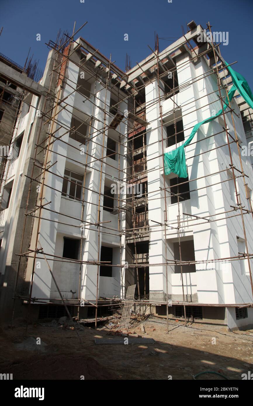 Workers under construction building project, Infrastructure projects ...