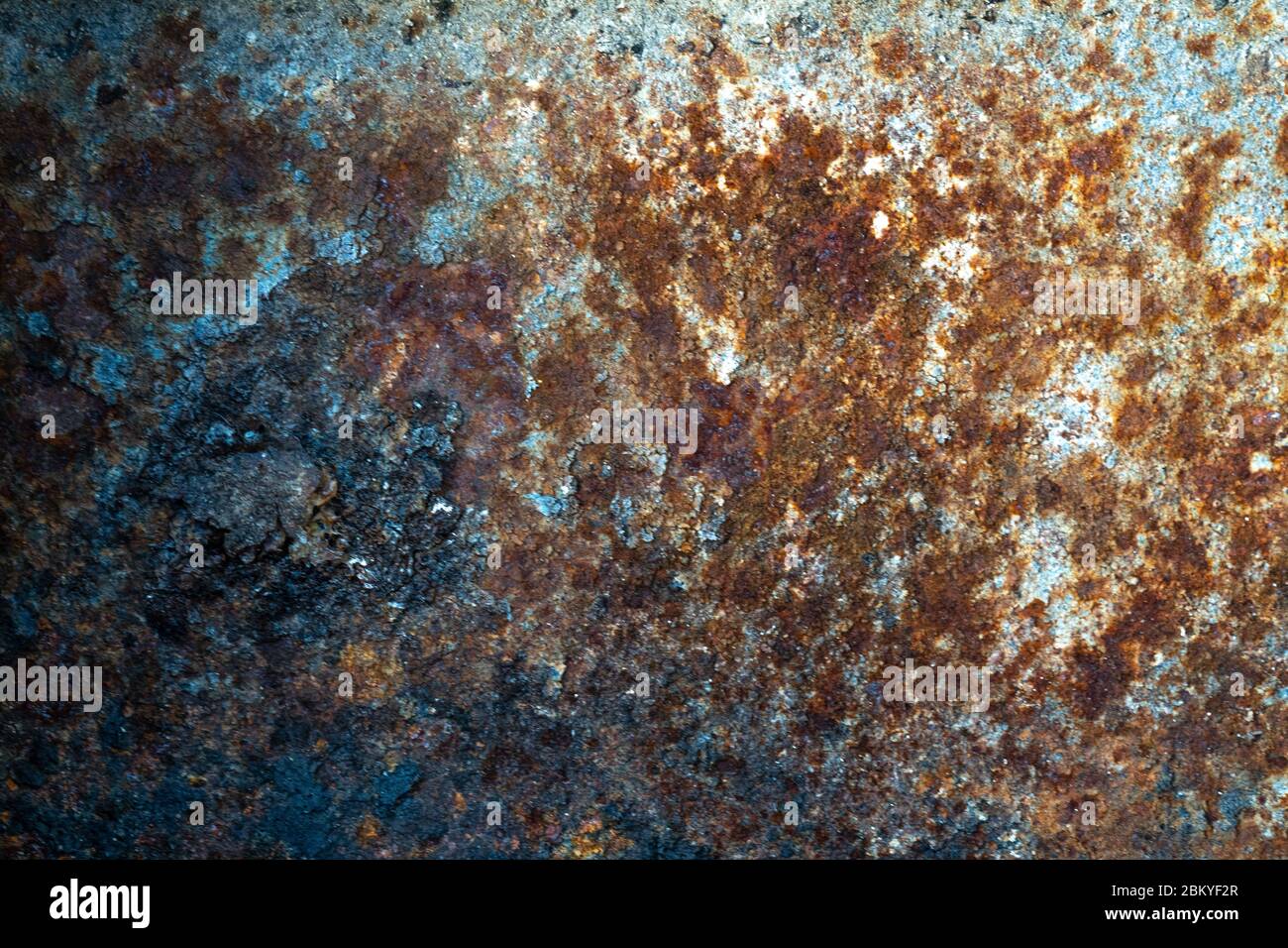 Bright rust stains texture paint showing through to rust underneath ...