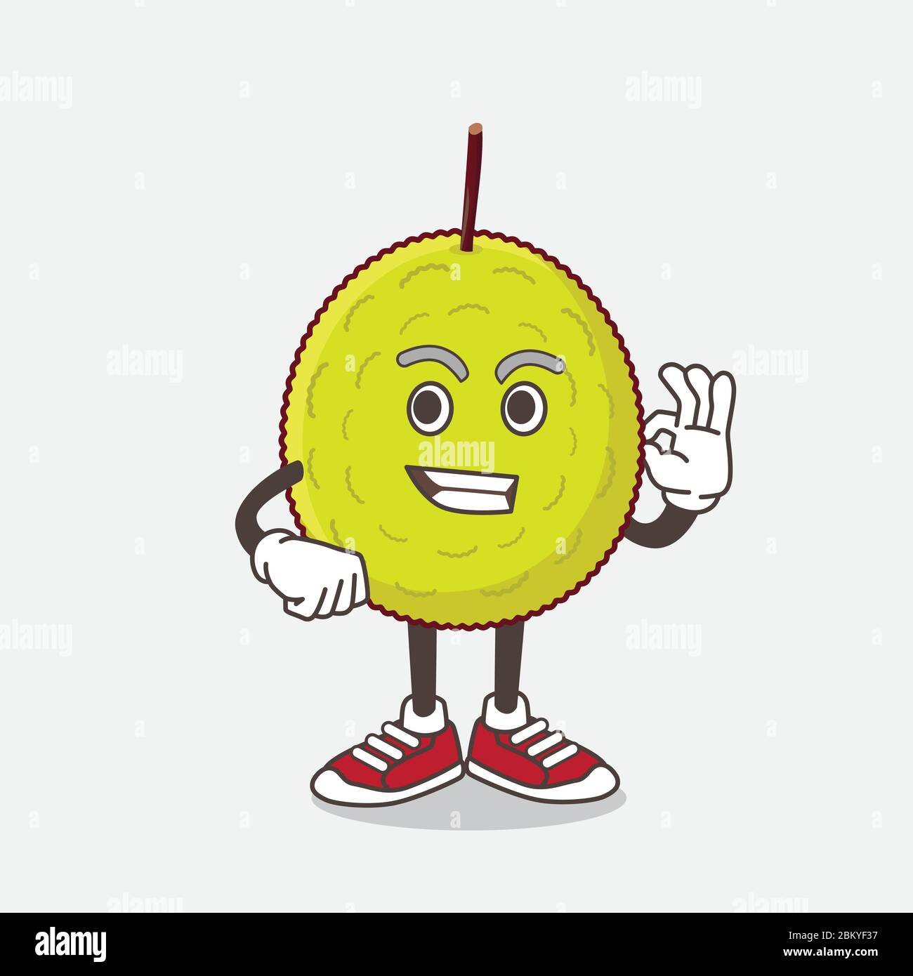 An illustration of Entawak Fruit cartoon mascot character with calling ...