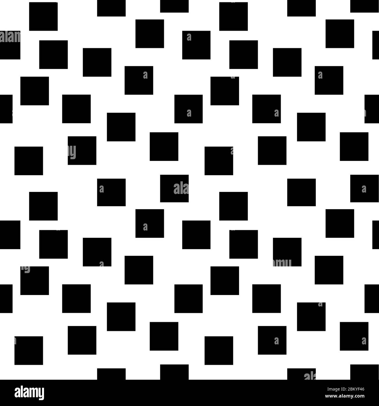 Seamless endless infinity pattern of geometric black square shapes ...