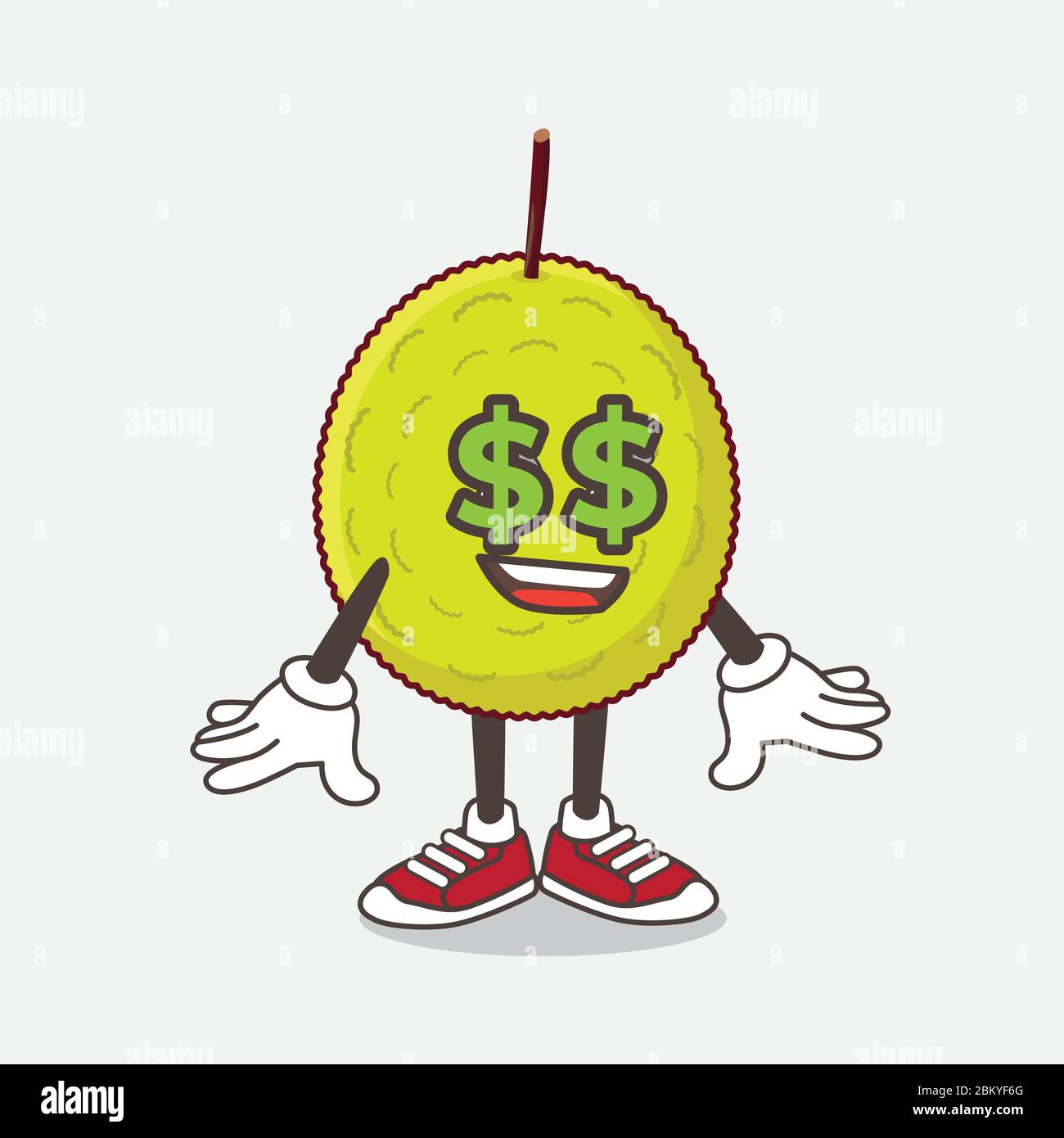 An illustration of Entawak Fruit cartoon mascot character with money ...
