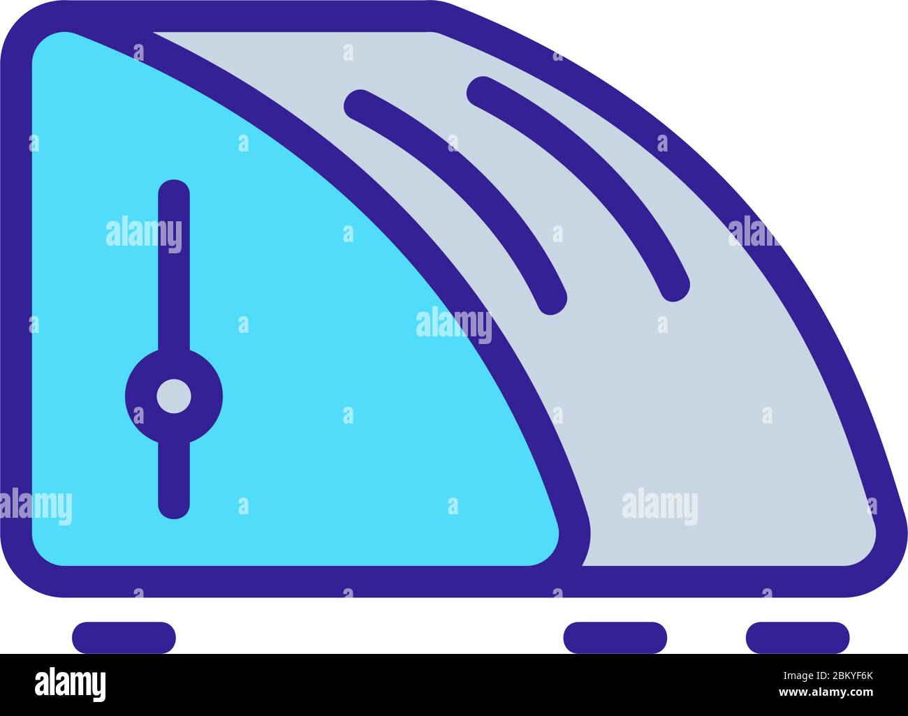 triangular mechanical toaster icon vector outline illustration Stock ...