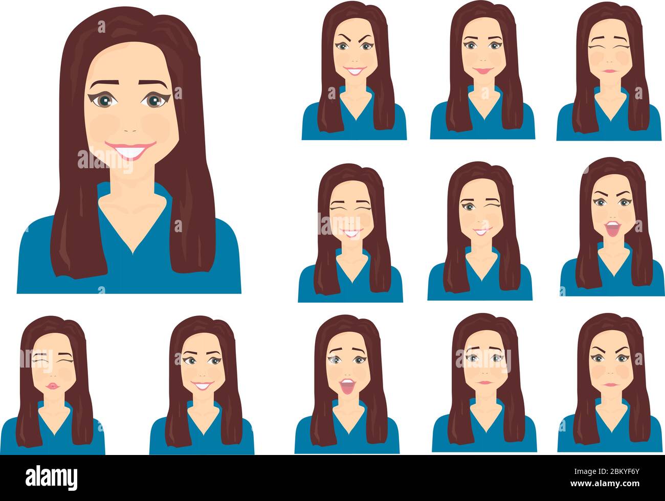 Serious mood portrait Stock Vector Images - Alamy