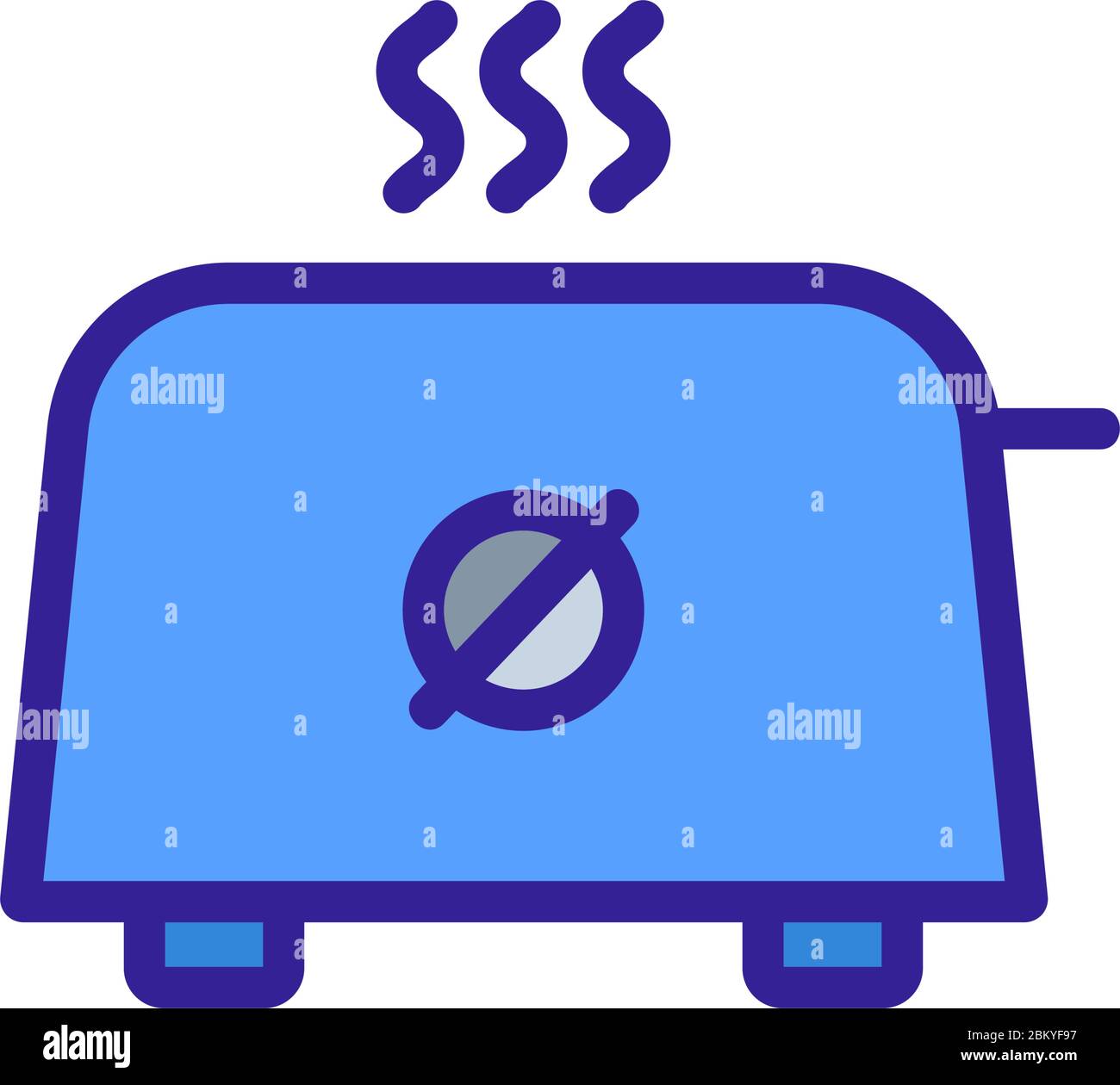 automatic toaster while cooking icon vector outline illustration Stock ...
