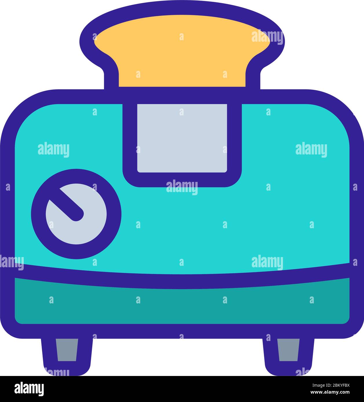 automatic toaster with timer toast icon vector outline illustration ...